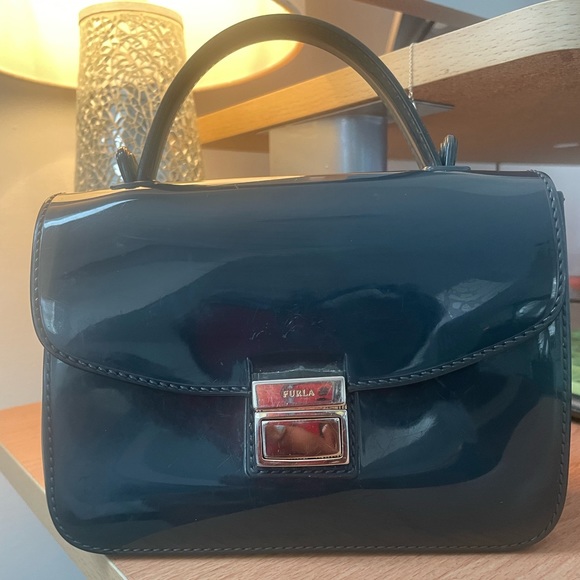 Furla | Bags | Authentic Glossy Mini Furla Bag Has Been Worn Also Has A ...
